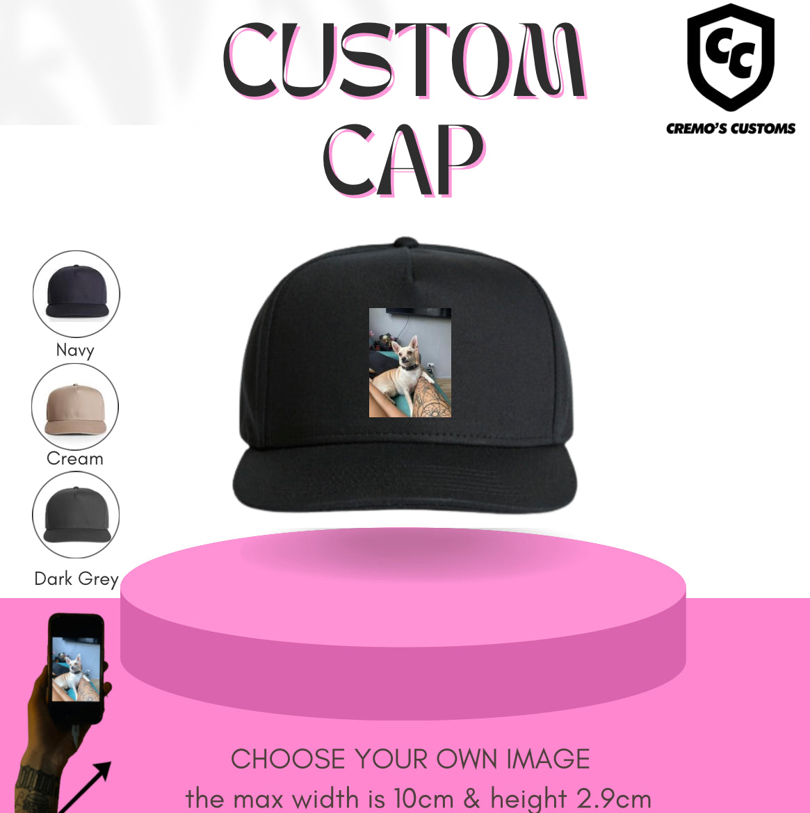CUSTOM PHOTO CAP – CREMOS CUSTOMS